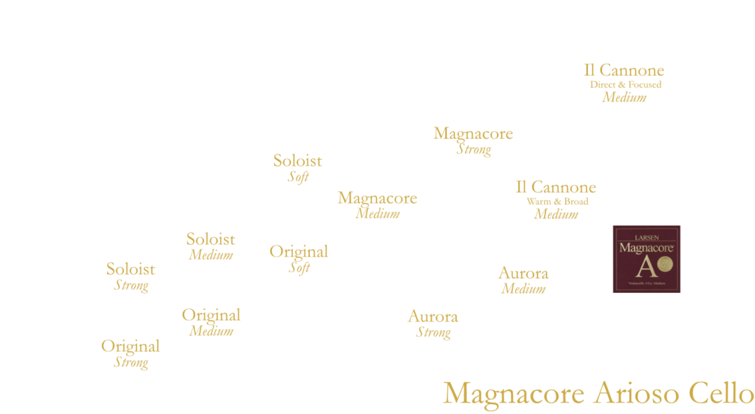 Larsen Strings Magnacore Arioso for Cello A, D, G & C